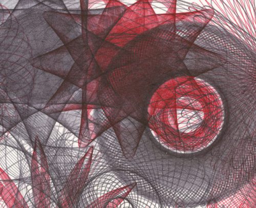 “Maelstrom” Red and black abstract expressionist ink drawing. – MARY ...