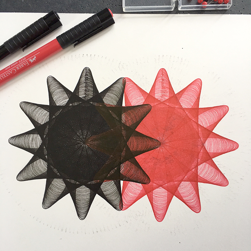 Red & Black Drawing – MARY WAGNER ART BLOG
