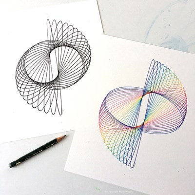 Ellipse drawings in various sizes – MARY WAGNER ART BLOG