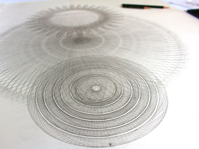 Drawing in progress on "Mimeo" with graphite pencil figures – MARY ...