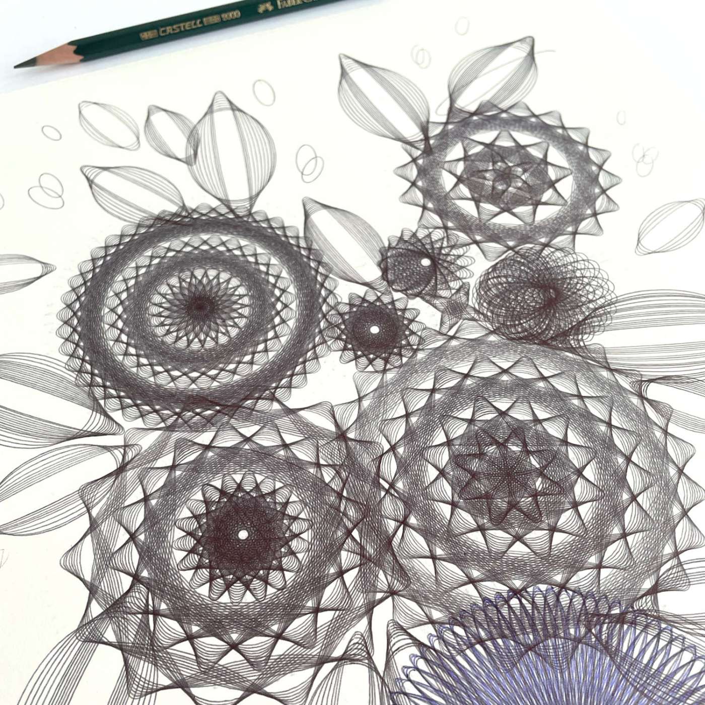 Abstract Flowers Drawing – MARY WAGNER ART BLOG