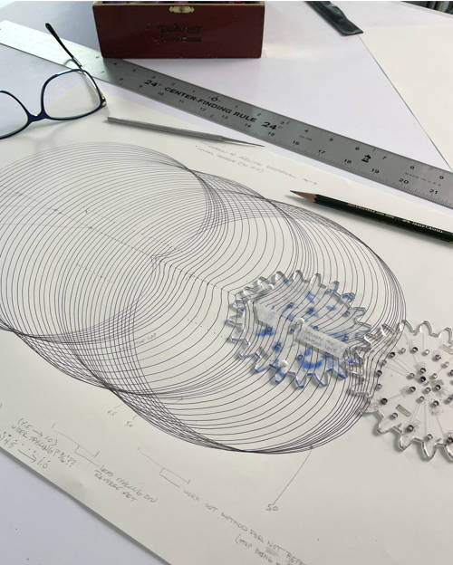 Cardioid Geometric Drawings Taking Form – MARY WAGNER ART BLOG
